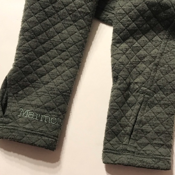 Marmot | Tops | Marmot Pullover Sweater Sweatshirt Shirt Green Quilted ...